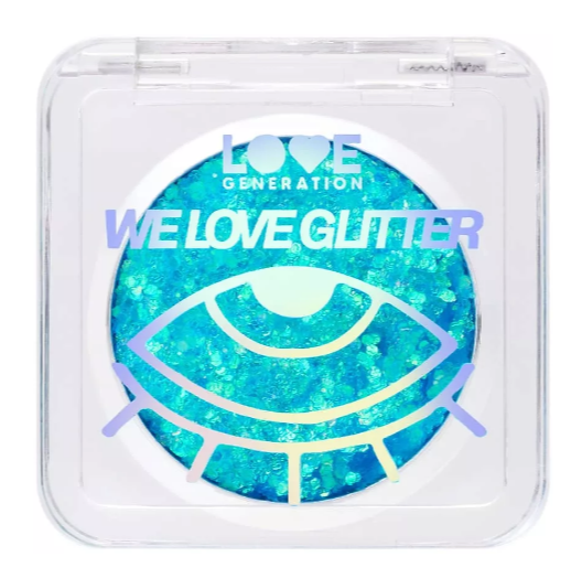 Глиттер для лица Love Generation We love glitter, тон 03 голубой, 1,8 г