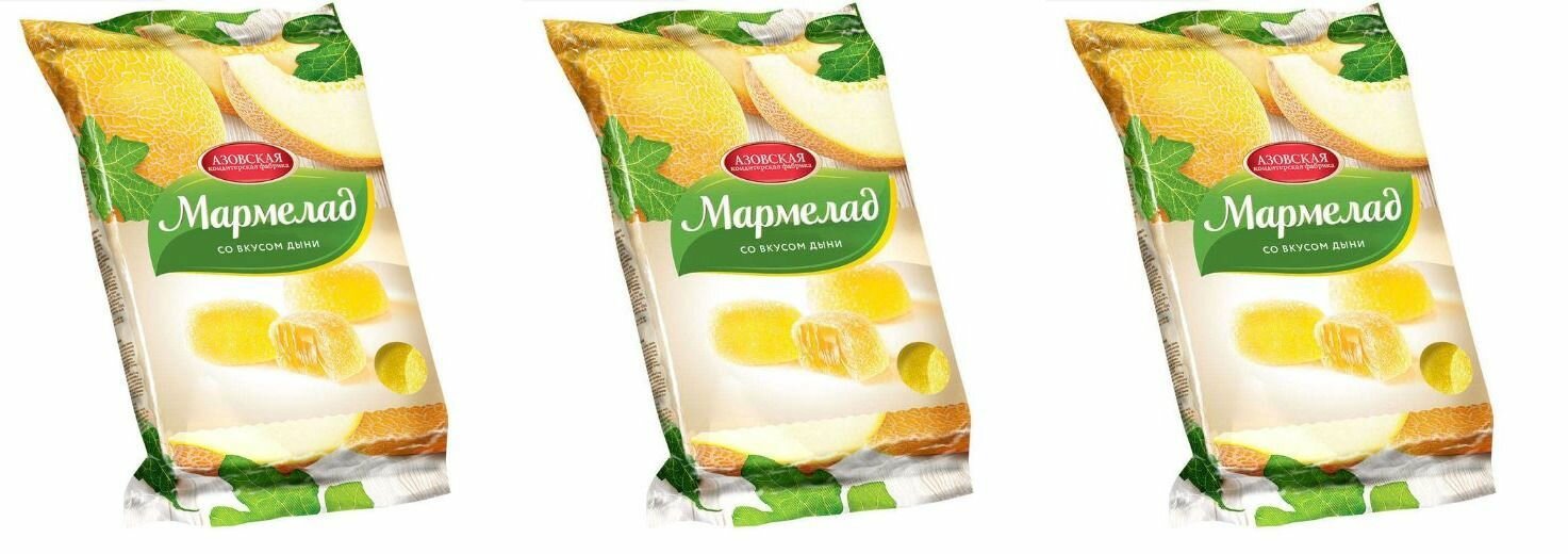Азовская кондитерская фабрика Мармелад Со вкусом Дыни, 300 г, 3 шт