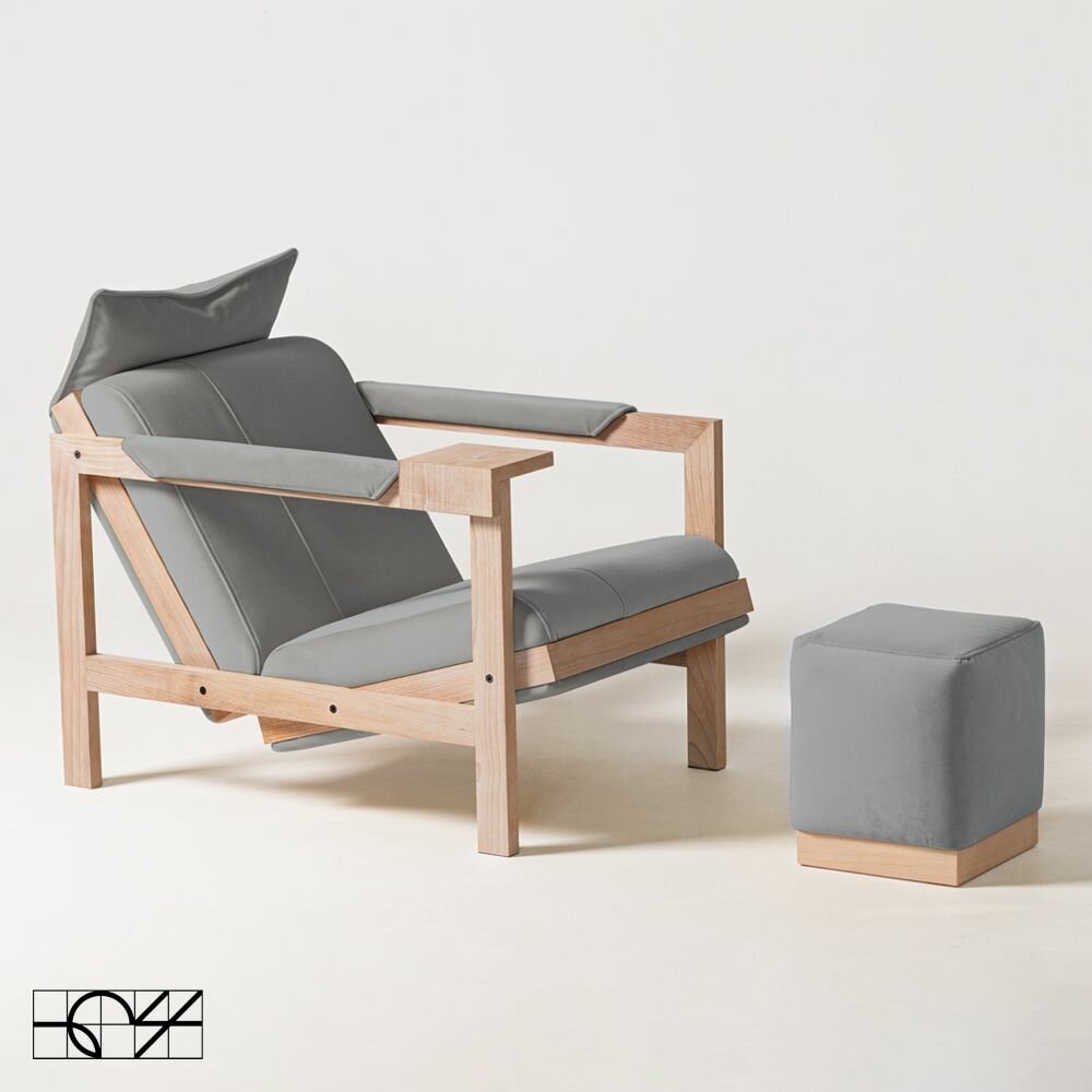 Дизайнерское лаунж кресло с низкой посадкой