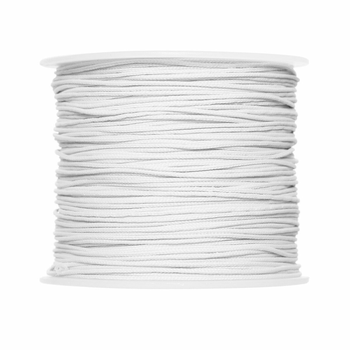 Шнур синтетический тибетский, нейлоновый, около 0.8мм, с леской, белый, 30 метров, катушка