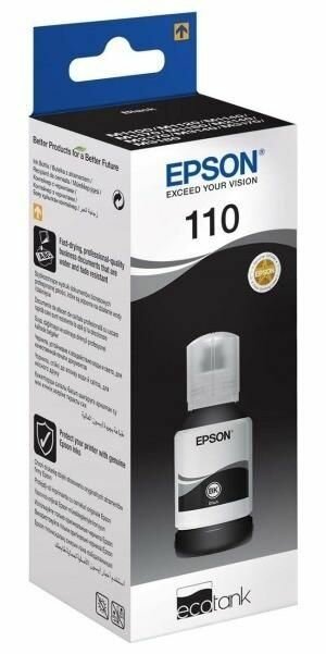 Чернила EPSON 110 XL Black (C13T03P14A), официальная гарантия