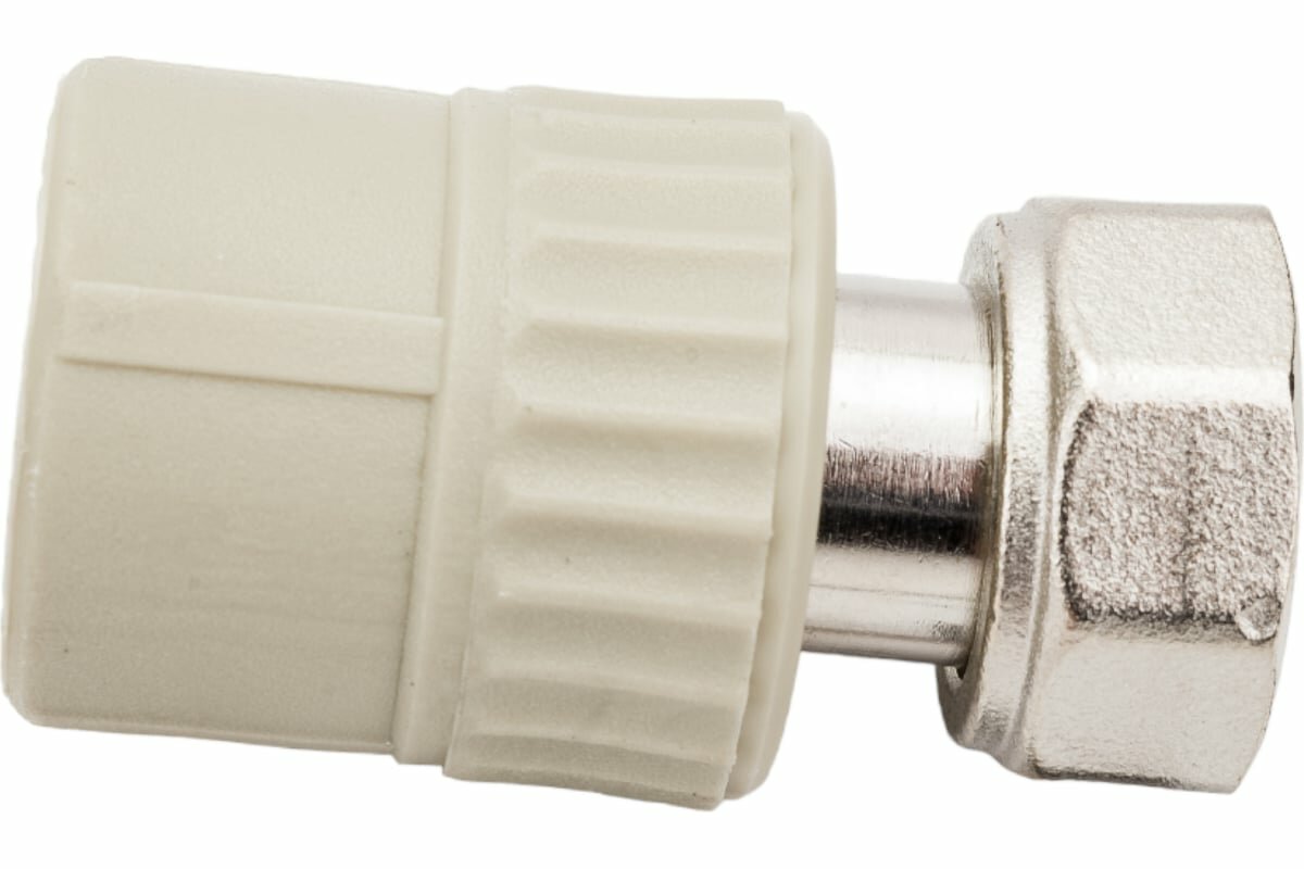 VALFEX Муфта комбинированная с накидной гайкой PP-R, серая, 20 мм х1/2' для водопровода