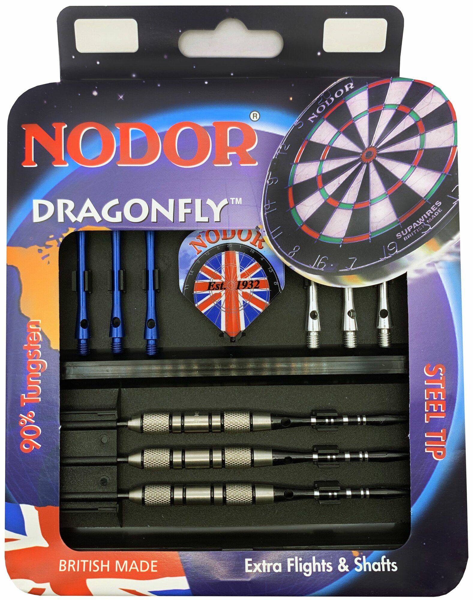 Вольфрамовые 90% дротики 28гр Nodor Dragonfly steeltip и аксессуары для игры в Дартс