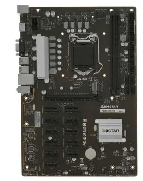Материнская плата Biostar TB560-BTC PRO (TB560-BTC PRO) - LGA 1200, Intel B560, 2хDDR4-2933 МГц, 1хPCI-Ex16, 1хM.2, Standard-ATX