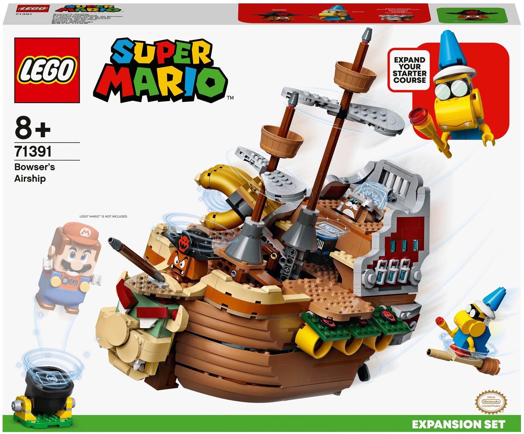 Конструктор LEGO Super Mario 71391 Дополнительный набор «Летучий корабль Боузера», 1152 дет.