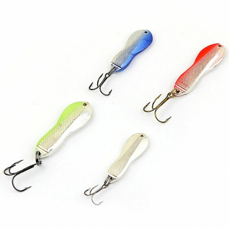 Колеблющаяся блесна Wasabi/Васаби (набор 4 шт.) для ловли жереха, окуня, щуки, форели и других лососевых рыб