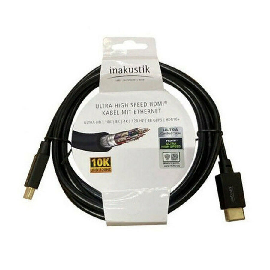 Кабель цифровой Inakustik White Ultra High Speed HDMI with Ethernet, 1m
