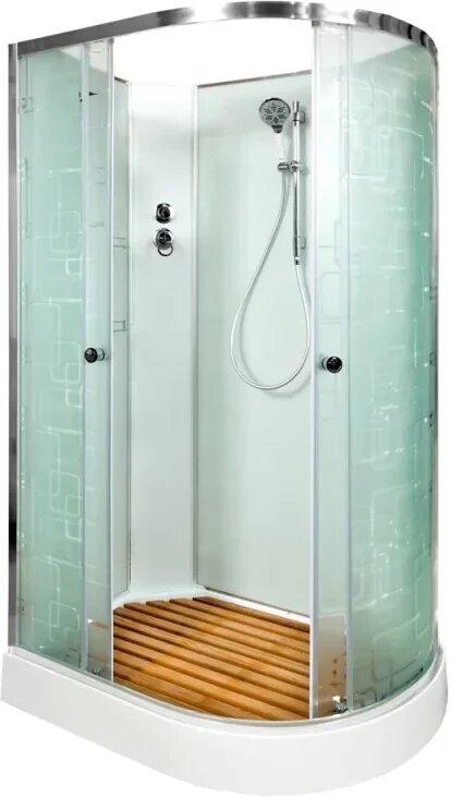 Душевая кабина 110x80x208 см Deto EM1511LN матовое с прозрачным узором