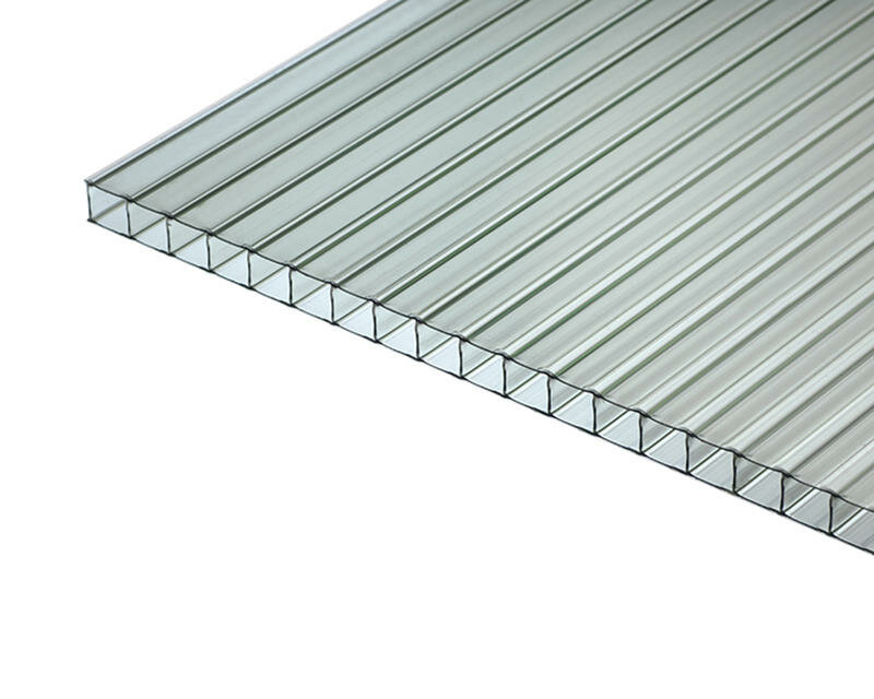 Сотовый поликарбонат Woggel прозрачный 8 мм. Лист 12 м.