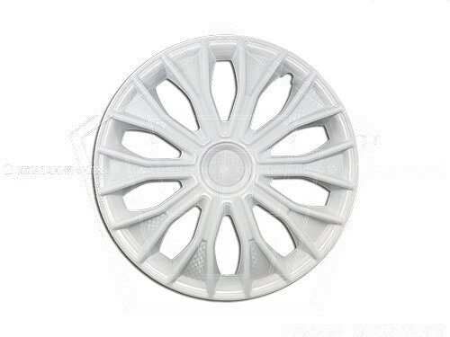 Колпаки декоративные (на пруж.) r-16 "волтек" белый глянец для а/м газ 3302, 2705 перед (к-т 2 шт) (