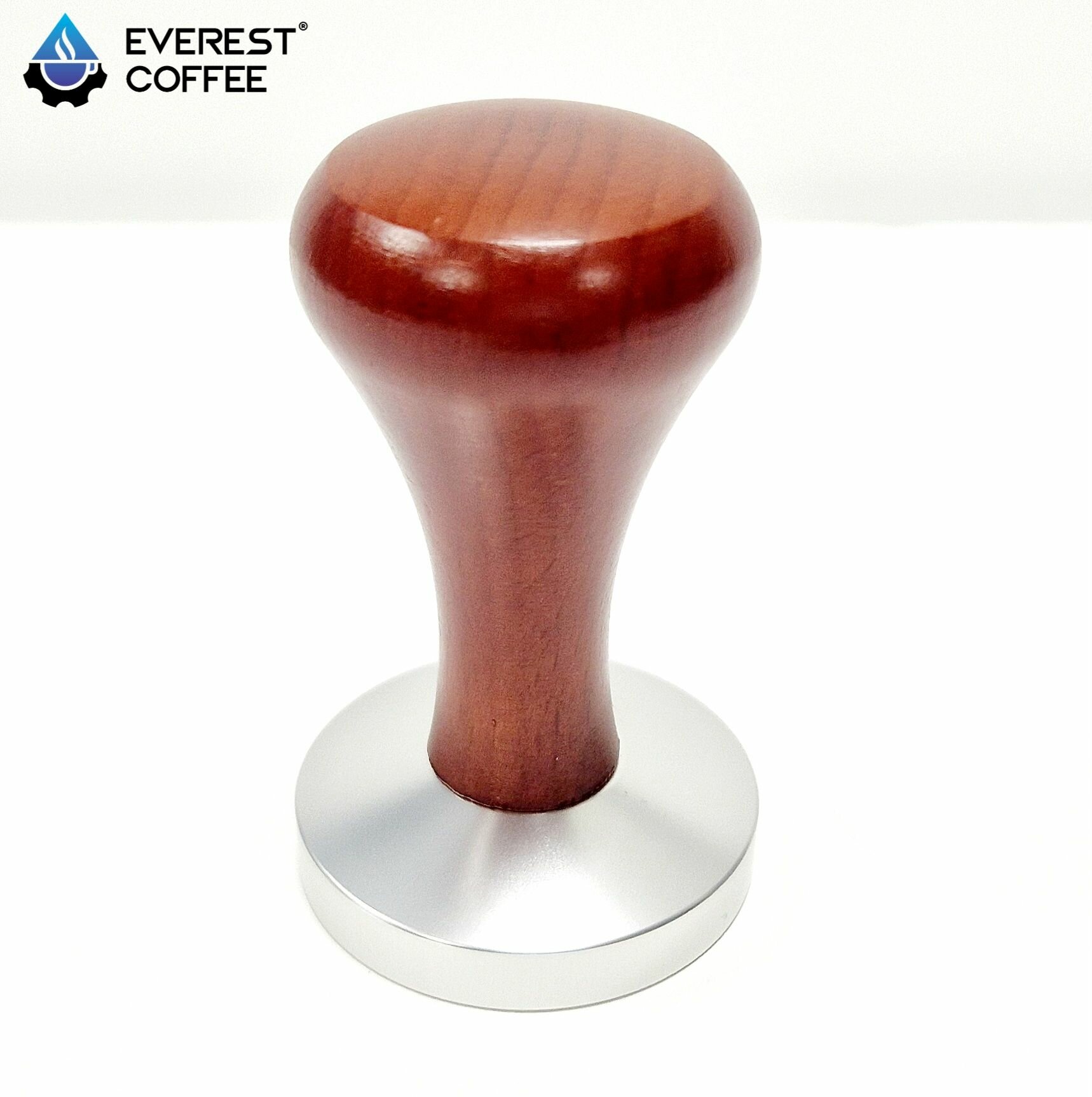 Темпер 53mm с деревянной ручкой для кофемашин