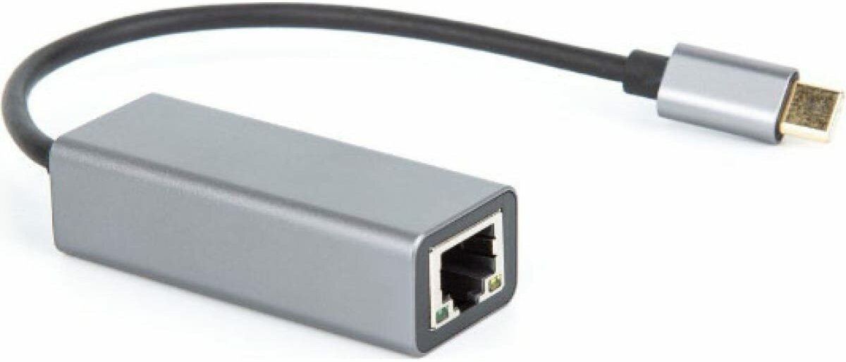 Vcom кабели DU320M Кабель-переходник USB 3.1 Type-C -->RJ-45 1000Mbps Ethernet, Aluminum Shell, 0.15м 4895182256361