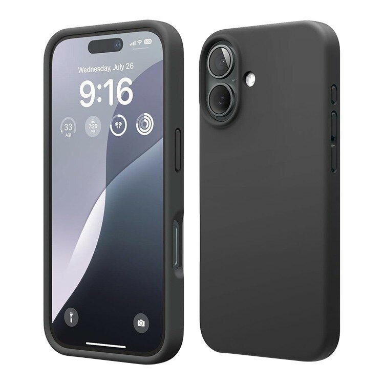Elago силиконовый чехол для iPhone 16, Soft silicone (Liquid) Black