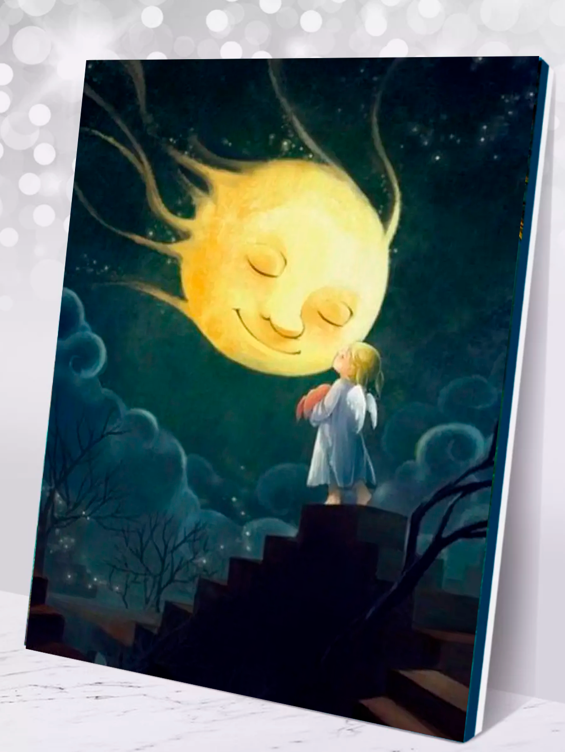 Картина по номерам "Поцелуй ангелочка" 40х50 см, хлопковый холст на подрамнике, акрил, АртТойс