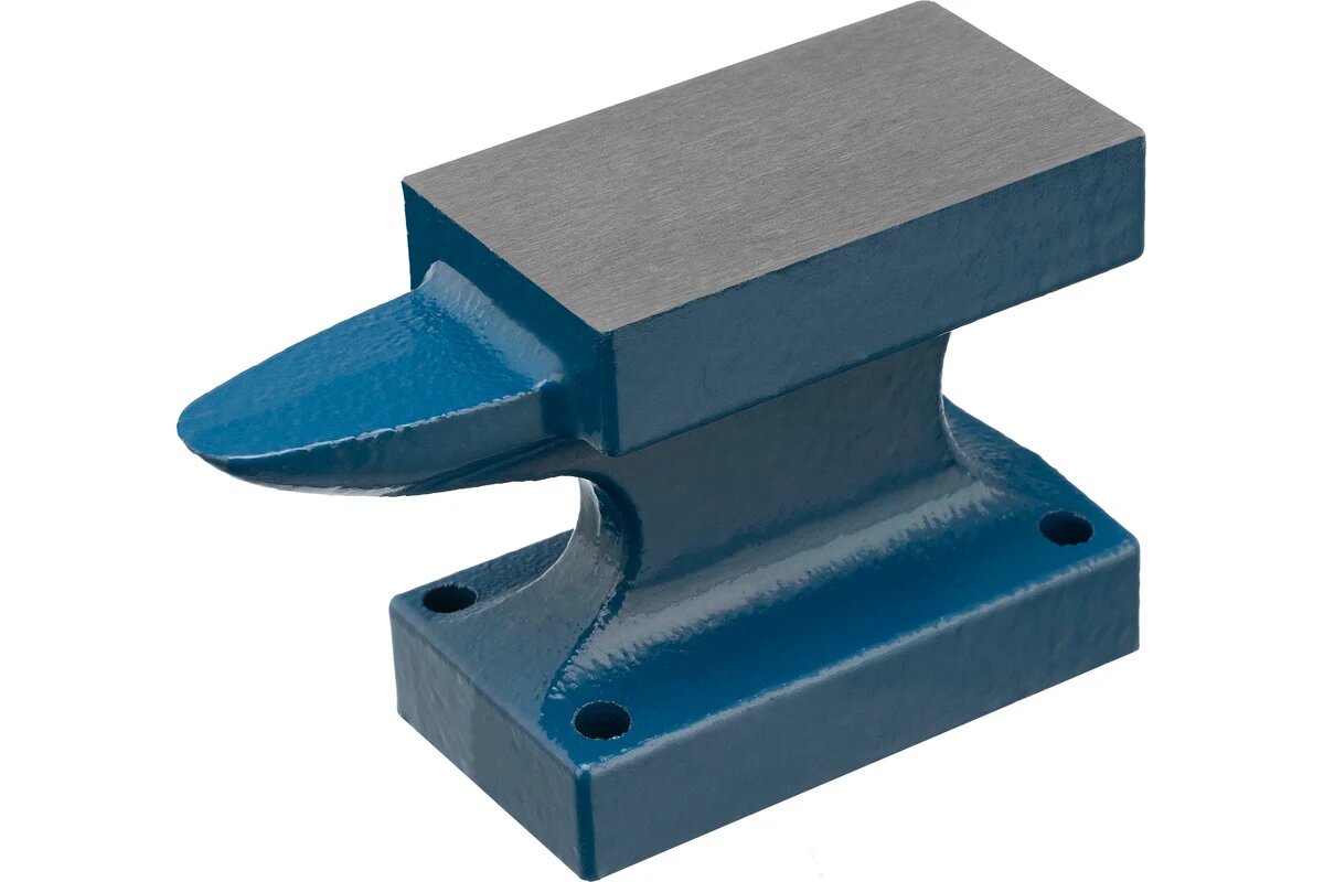 СИБРТЕХ однорогая кузнечная наковальня из чугуна 450 г модель 18680 для кузнечных работ