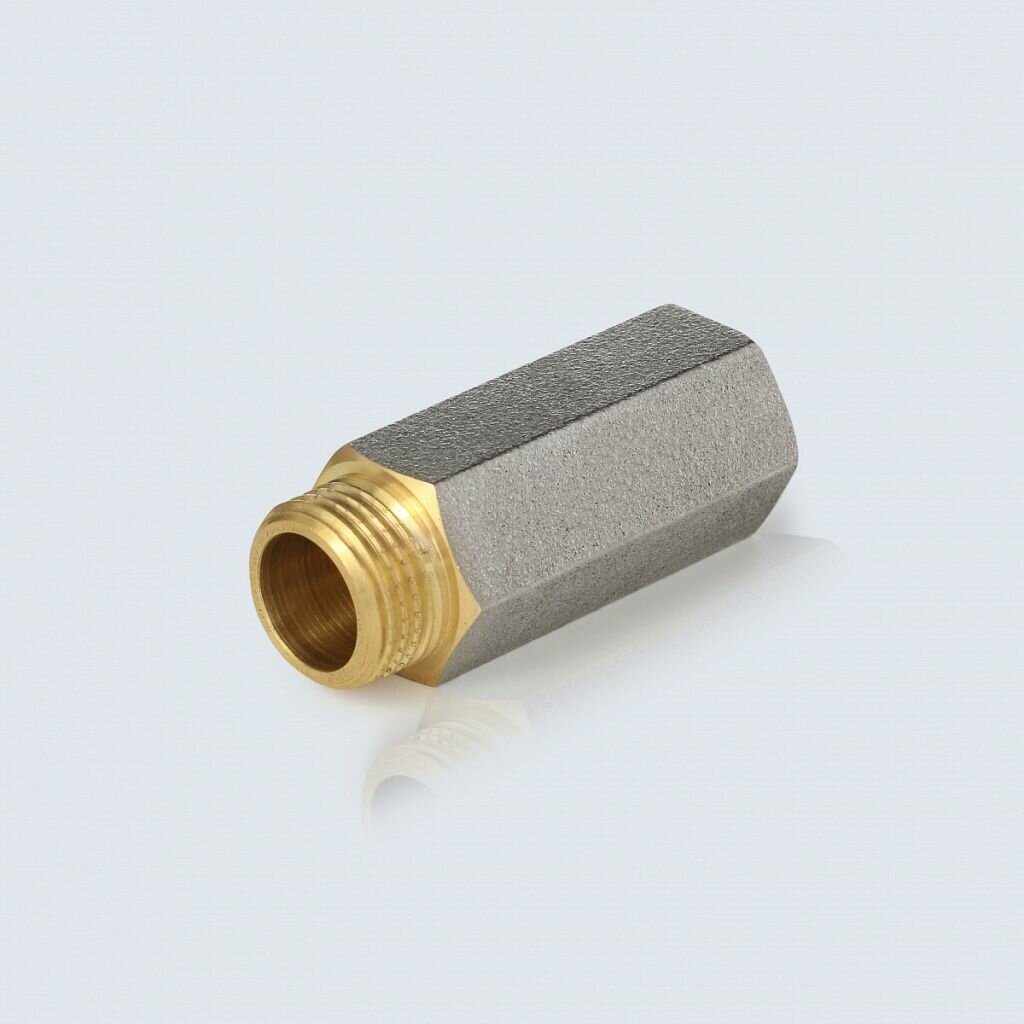 Удлинитель латунь никель Ду 15 (1/2") L 70мм ВР/НР Aquasfera 9038-07