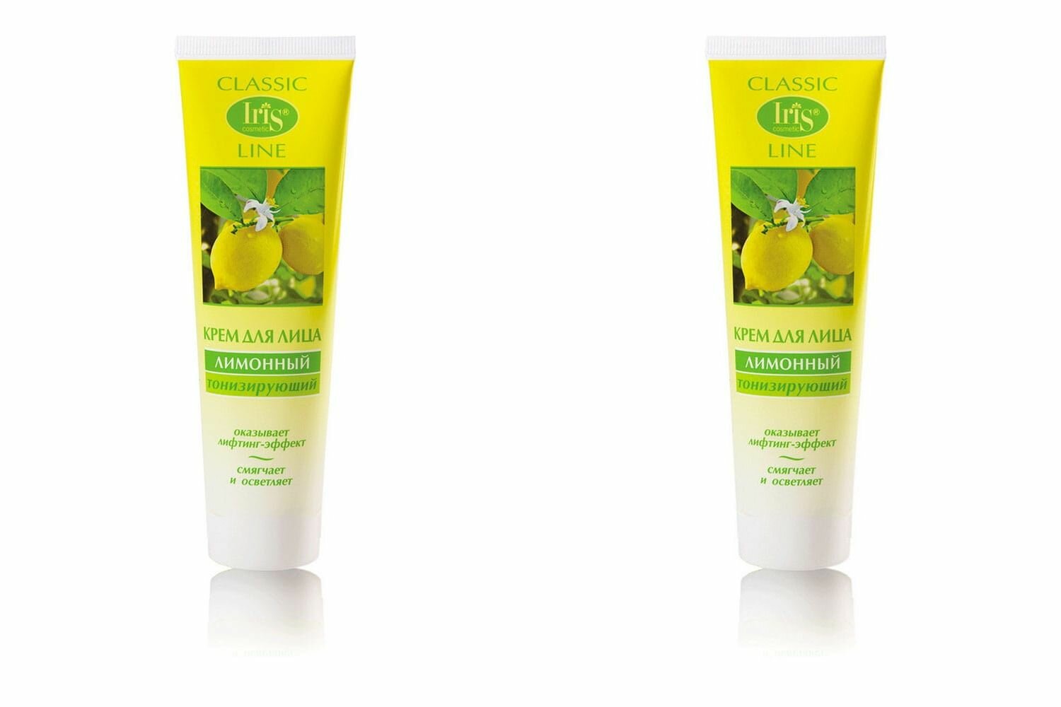 Iris cosmetic Крем для лица Classic Line Лимонный тонизирующий, 100 мл, 2 шт.
