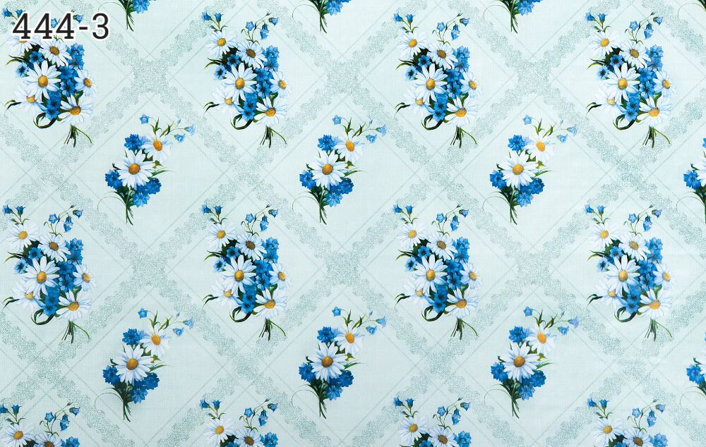 Клеенка пвх основа ткань 125 см рулон 25 м "этюд" 444/1 (голубой)