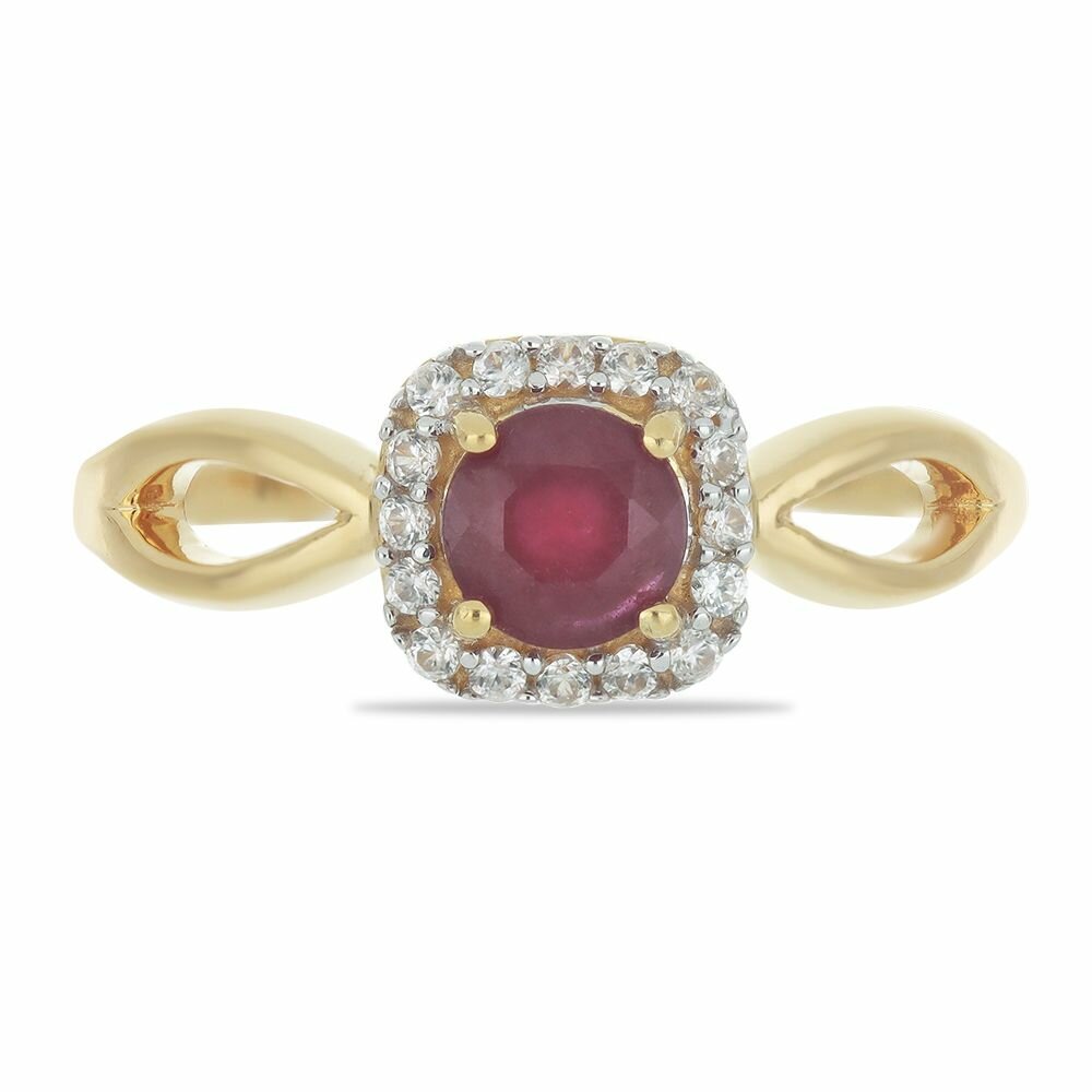 Кольцо Ювелирия, серебро, 925 проба, циркон, рубин