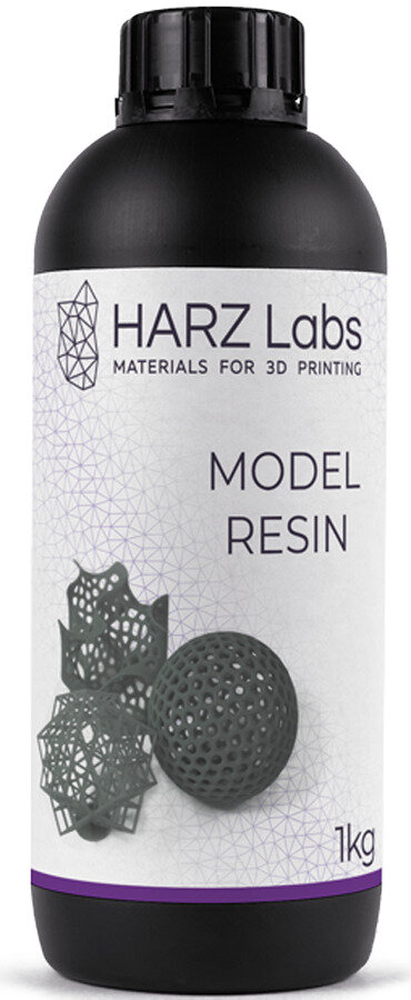 Фотополимерная смола HARZ Labs Model Resin, серый (1000 гр)