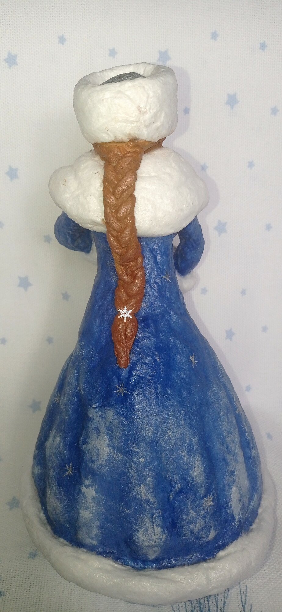 Новогодняя фигурка "Снегурочка" TATYANA HANDMADE, ручная работа, акрил, вата, 25см — фото 1