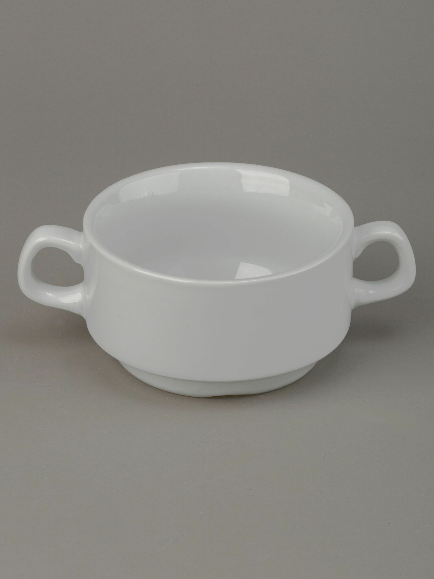 Бульонница 260мл керамическая серая