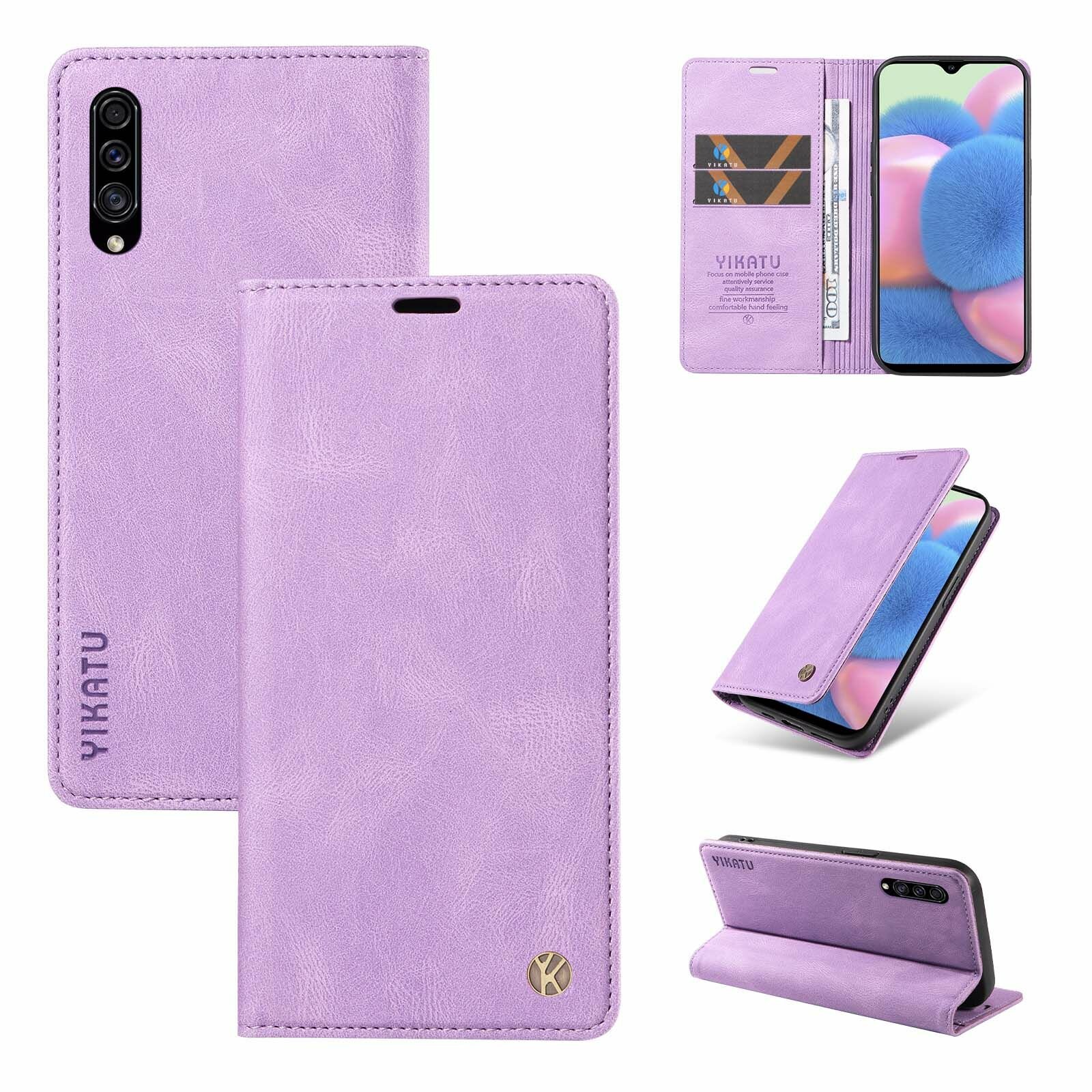 YIKATU Кожаный чехол для Samsung Galaxy A50 A50s A30s (A505 A507 A307)/Самсунг Галакси А50 А50S А30S А505 А507 А307 визитницей из экокожи книжка