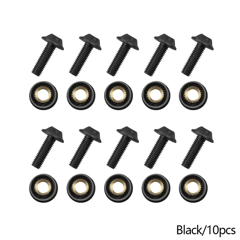 10 шт. комплект винтов для лобового стекла мотоцикла болтов обтекателей для ветрового стекла хорошие гайки M5 16 мм зажимные гайки аксессуары для мотора велосипеда черный