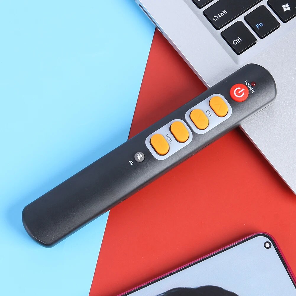 Универсальный 6-большой желтый кнопочный обучающий пульт дистанционного управления, ИК-пульт дистанционного управления для телевизора STB, электронные аксессуары для умного дома