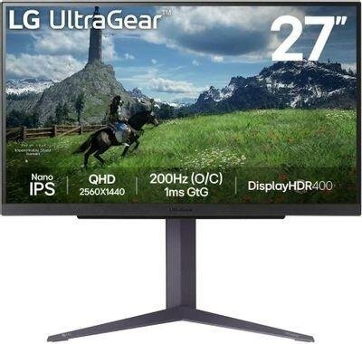 Монитор LG 27" UltraGear 27GS85Q-B, черный