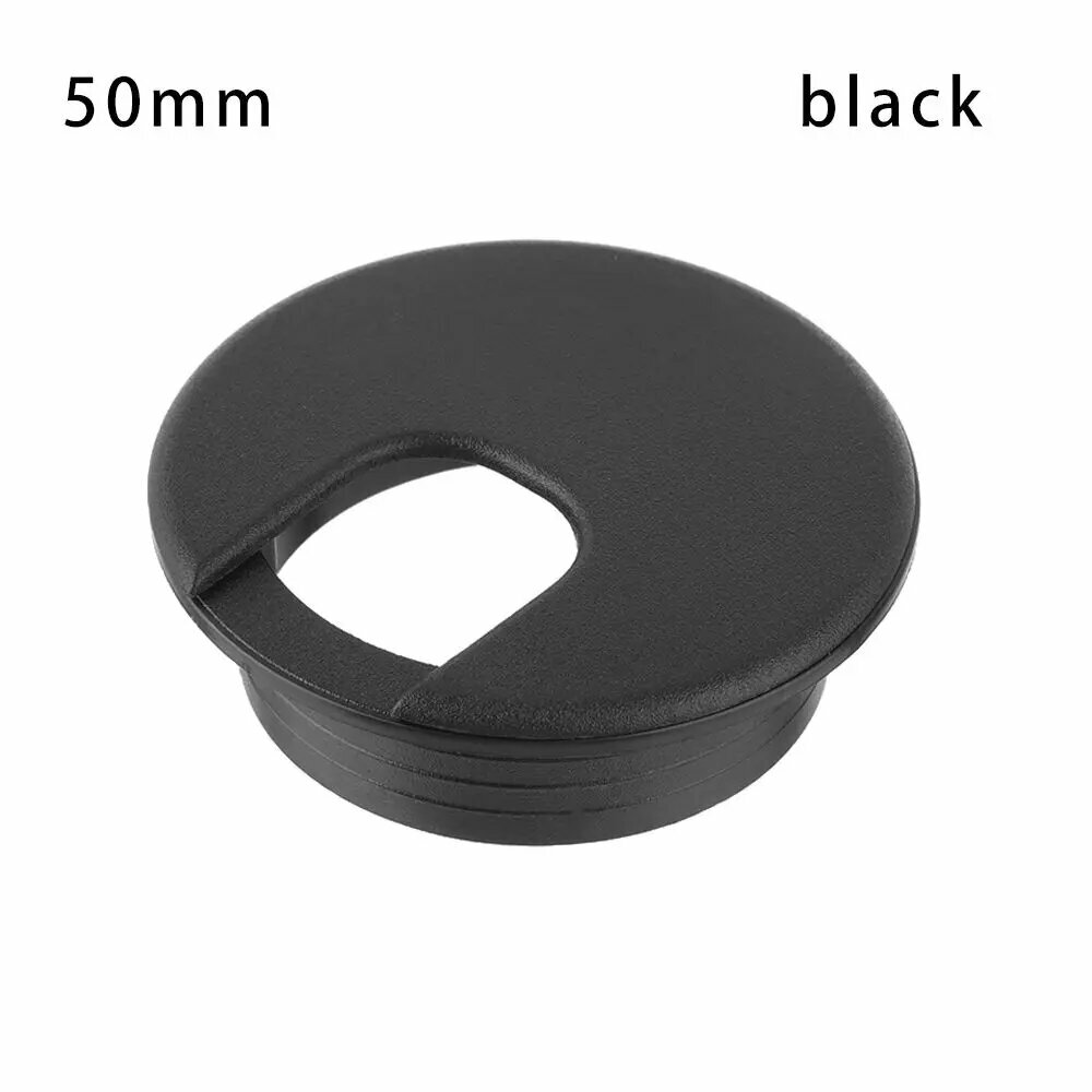 Пластиковые крышки для отверстий для проводов 35/50 мм black-50mm
