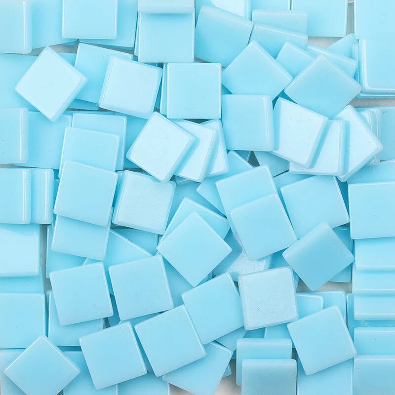 Квадратные плитки из смолы для мозаики DIY, 1 см Bright Blue