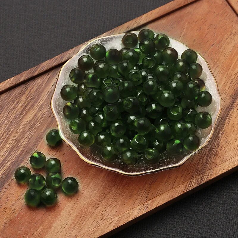 Пуговицы ZheHui китайские кнопки-лягушки с жемчугом 10 шт. Изумрудный, 10mm 10pcs, dark green