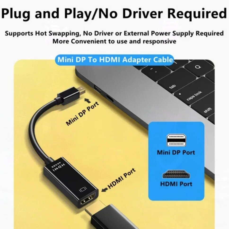 Mini DisplayPort к HDMI адаптер 4K — фото 1