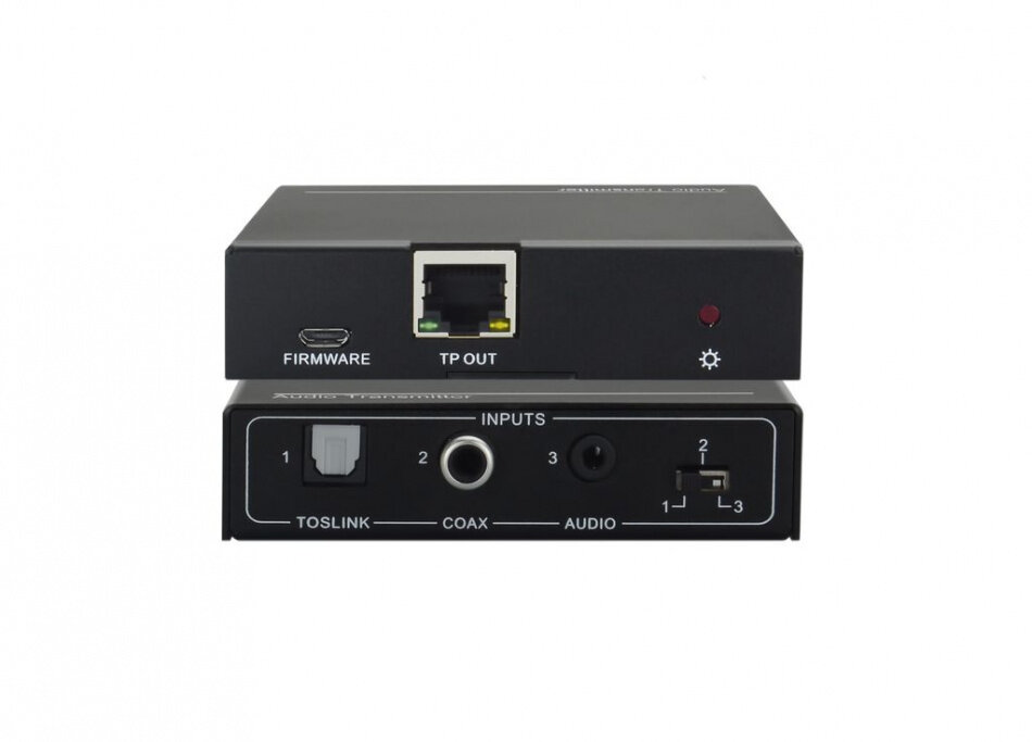 [ex-ac290] комплект передатчик и приемник аудио по витой паре digis, стерео / коаксиальный / оптический (toslink), передпача стерео до 170м и цифрового аудио до 290м, poc от приемника