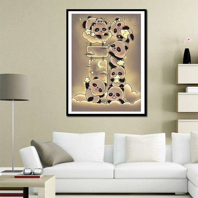 Cross Stitch - Набор для вышивания крестом, Панда, 70x100 см (размер канвы), полная зашивка