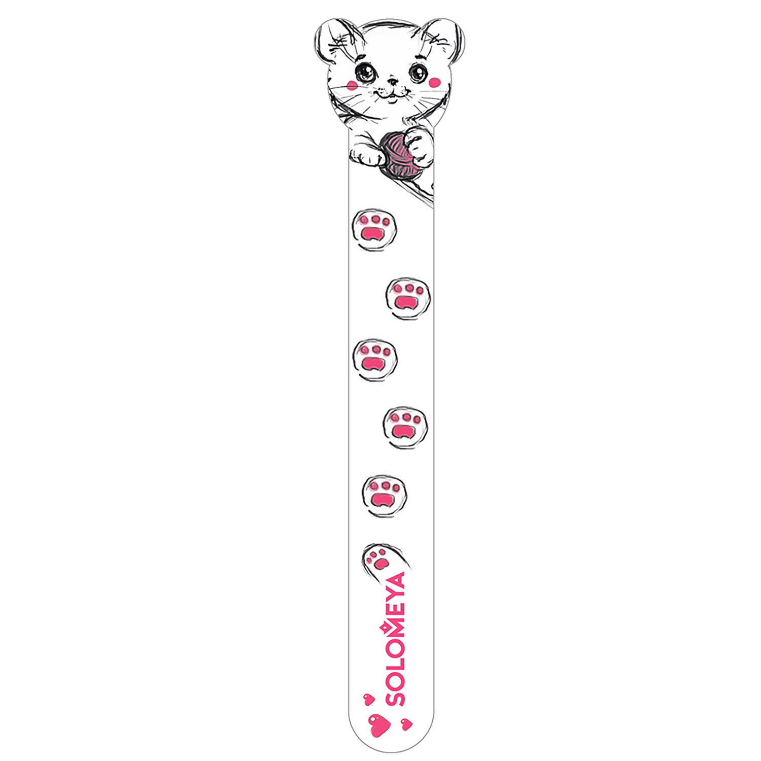 SOLOMEYA Playful Kitten Пилка для натуральных и искусственных ногтей Игривый Котенок #180/220