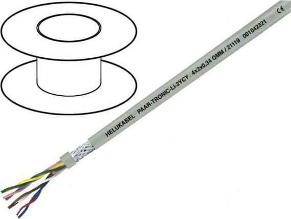 Кабель управления и передачи данных HELUKABEL 21113 PAAR-TRONIC.-Li-2YCY GRAU 4x2x0.22 попарно свитые жилы, с цветовой маркировкой жил, 1 шт