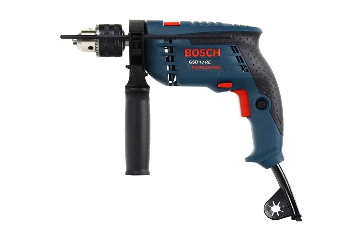 Ударная дрель Bosch GSB 13 RE (0601217100), 600Вт, быстрозажимной патрон, 25 мм дерево, 10мм металл