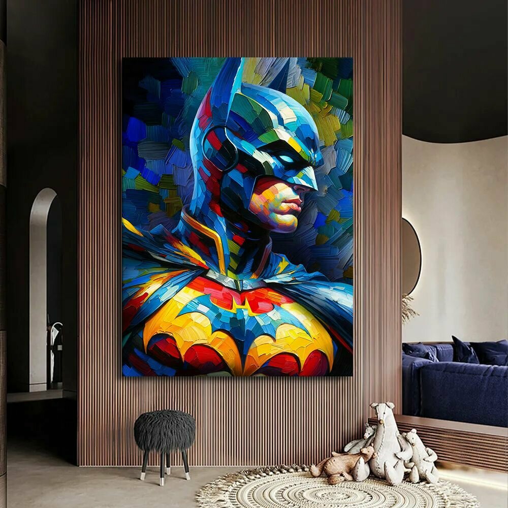 Бэтмен / Джокер, картина на стену, постер с Джокером, 60х80 см.