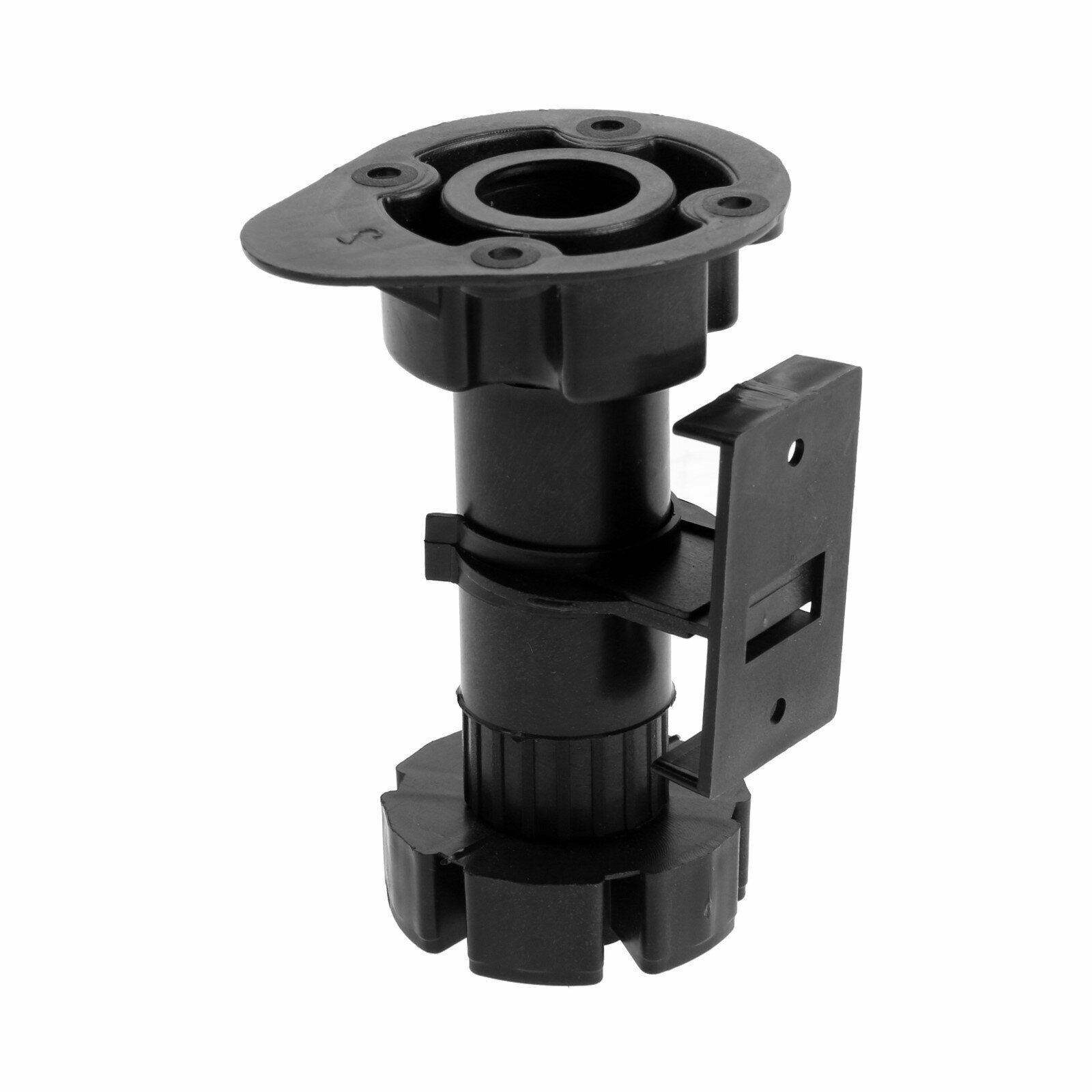 Опора пластиковая тундра, регулируемая d=26, H=100-140 мм, с клипсой, черная, 16 шт. TMP