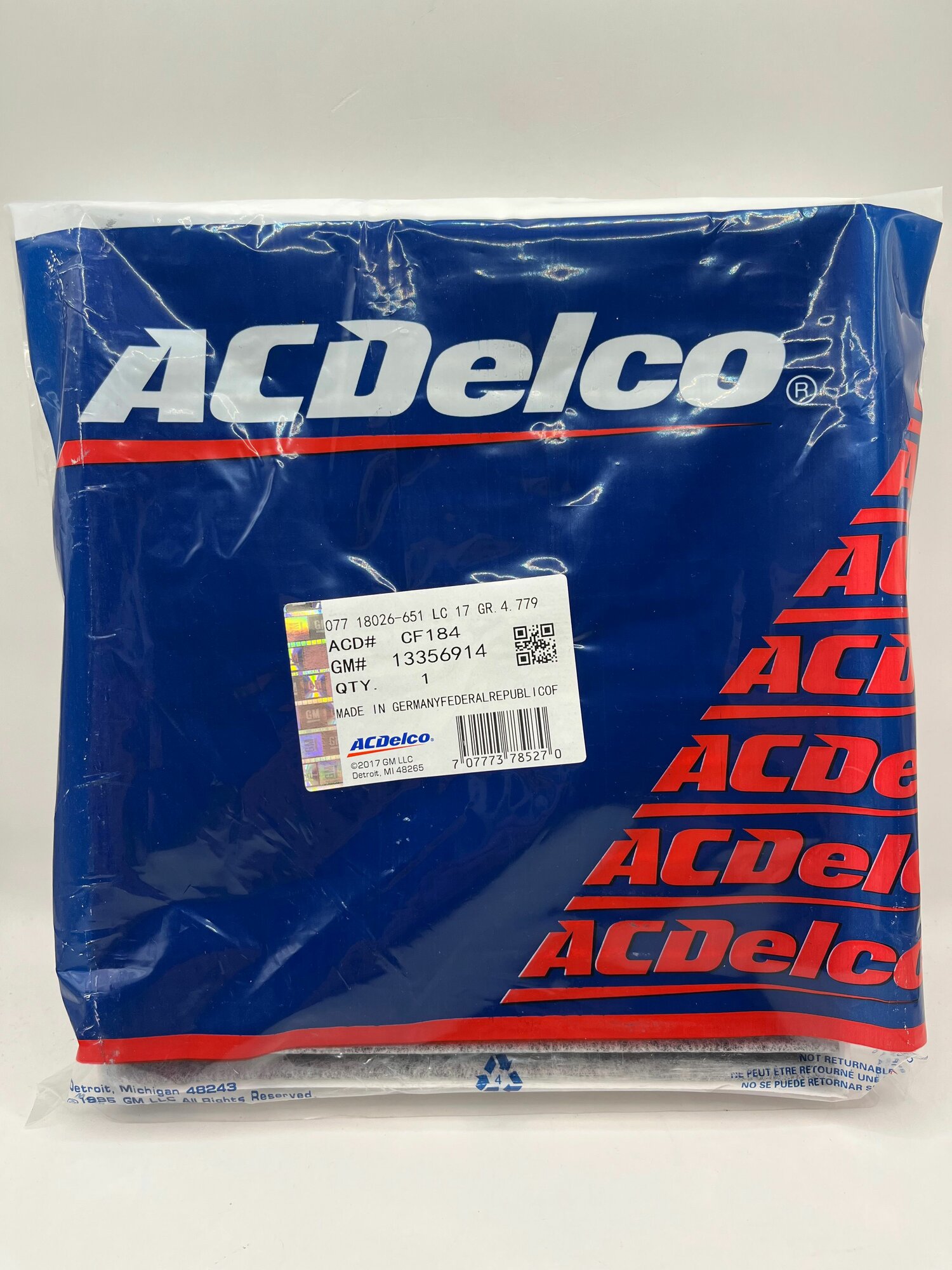 Фильтр воздушный, серый, антибактериальный, для Opel Astra/Meriva/Mokka и Chevrolet Tahoe