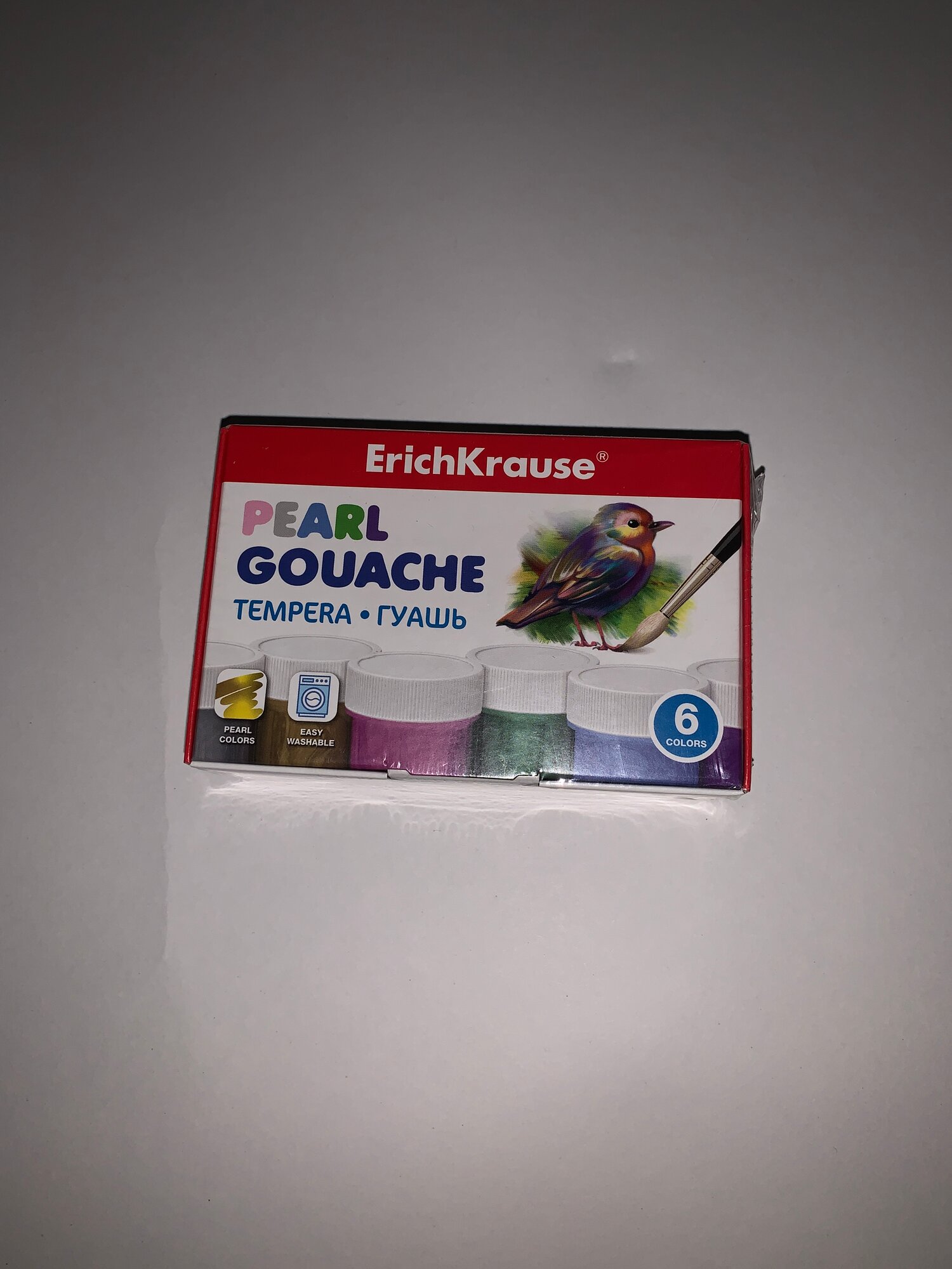 Гуашь Erich Krause Pearl 6 цветов по 20мл 50539