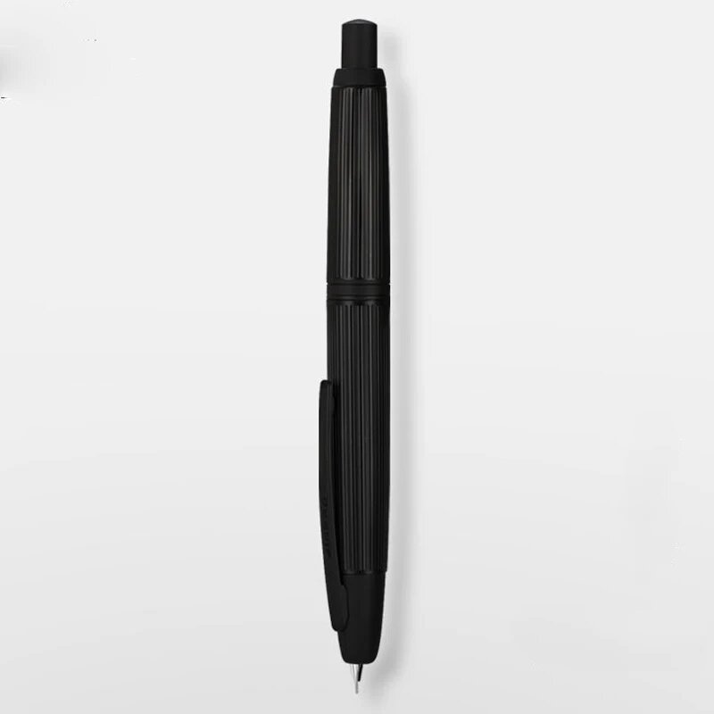 JinHao 10 матовая черная перьевая ручка F/EF Черный, ЭФ, stripe black