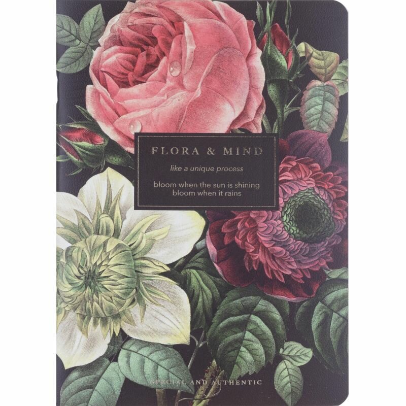 Be Smart Тетрадь общая Flora Букет, 150х210 мм, 48 листов, клетка, скрепка