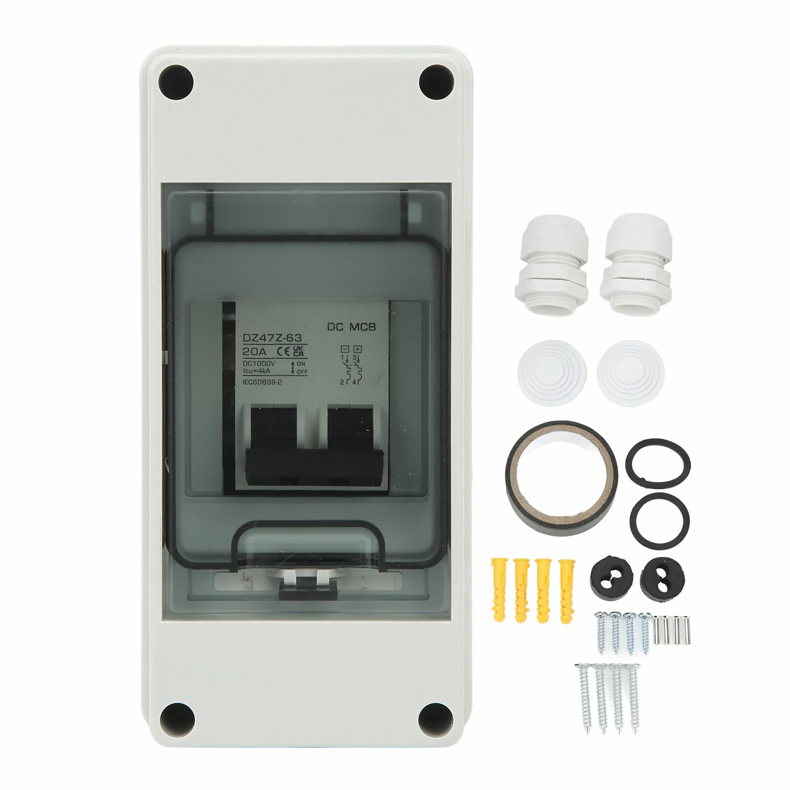 DC мини-автомат 2P для солнечной системы, IP65, 20A, 1000В