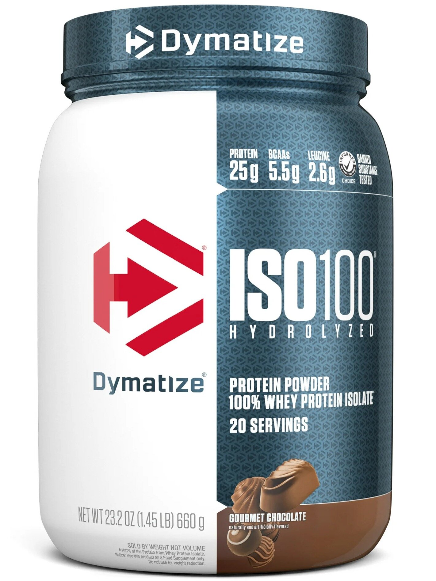 Изолят протеина Dymatize ISO100 Hydrolyzed 650 г, Изысканный шоколад