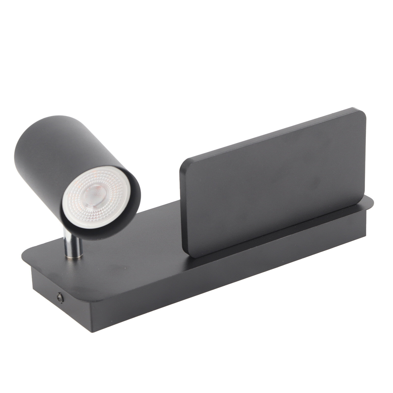 Светодиодный настенный светильник с интерфейсом USB, беспроводная зарядка, светодиодный настенный светильник для гостиной, спальни, 85‑265 В, черный, левый