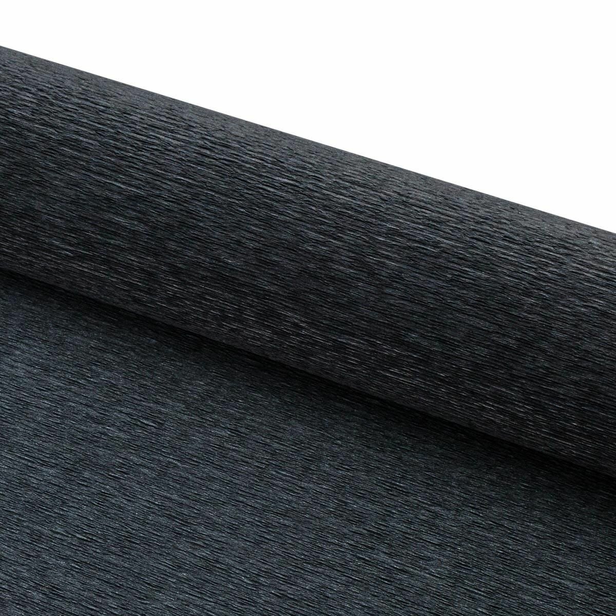 Бумага гофрированная Cartotecnica Rossi простая, 50 см х 2,5 м, 180 гр, черная , 1 шт (87524916)