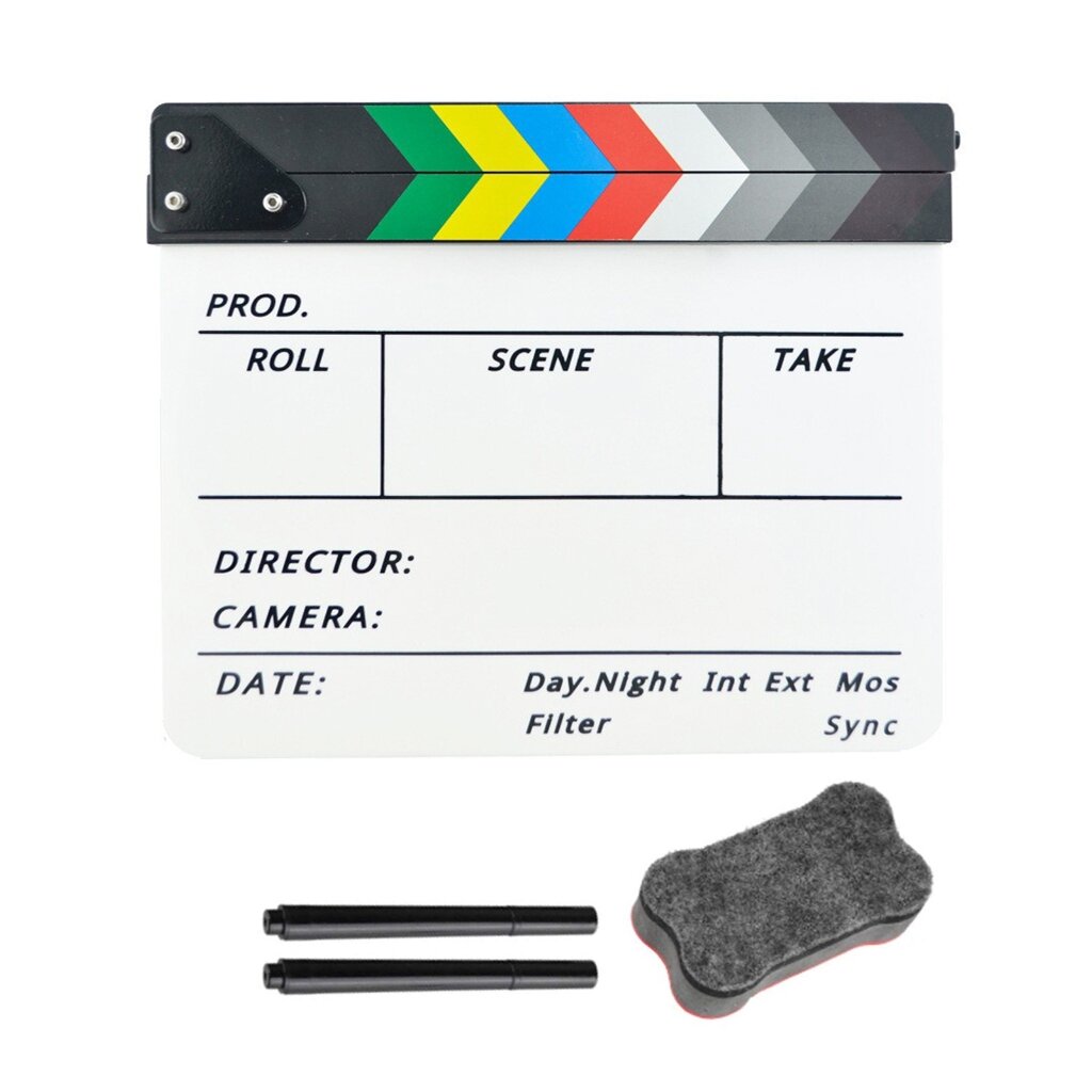 Вагонка из Акриловой Пленки, Вырезанная Из Пластиковой Пленки, Вагонка Для Сцены Действия, Хлопающая Доска с Магнитными Ручками-Ластиками Для Классной Доски